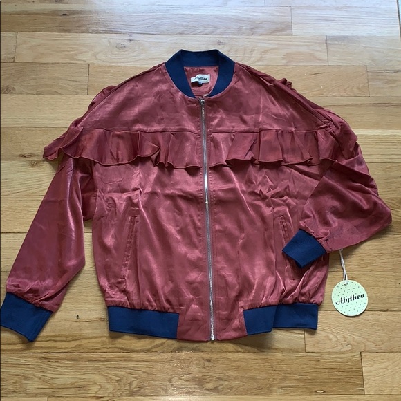 Alythea | Jackets & Coats | New Lightweight Satin Zip Bomber Jacket ...